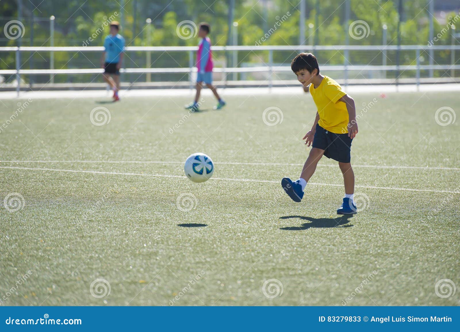 Young Football Player in a Training Stock Image - Image of grass, pitch ...