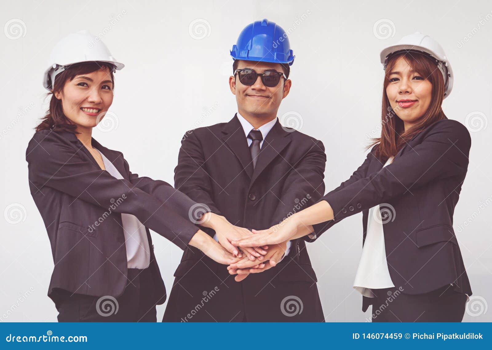 Young Foreman Coordinate Hands. Concept Teamwork Stock Image - Image of ...