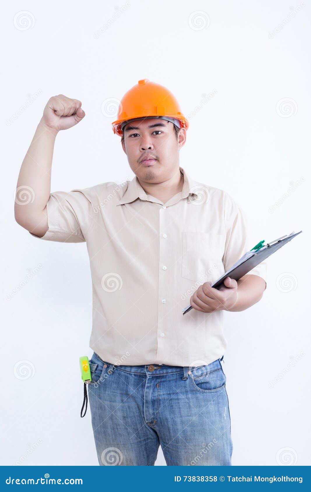 Young Foreman Wear Hard Hat Stock Photo - Image of engineering, people ...