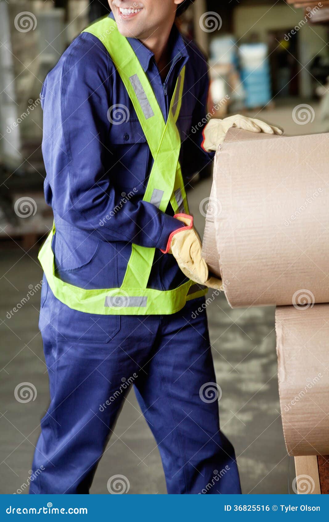 Young Foreman Working at Warehouse Stock Photo - Image of profession ...