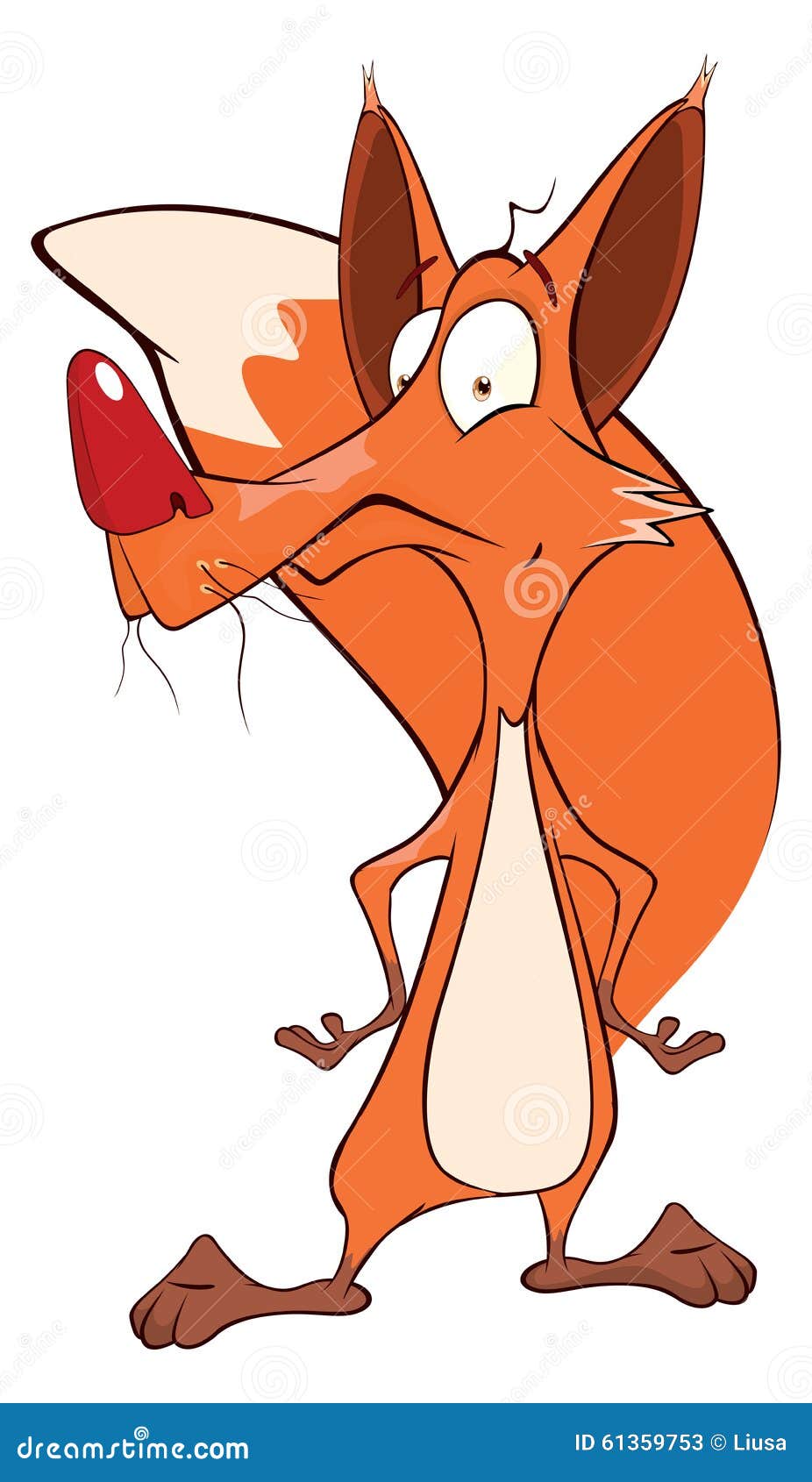 Young fox cartoon stock vector. Illustration of predator - 61359753