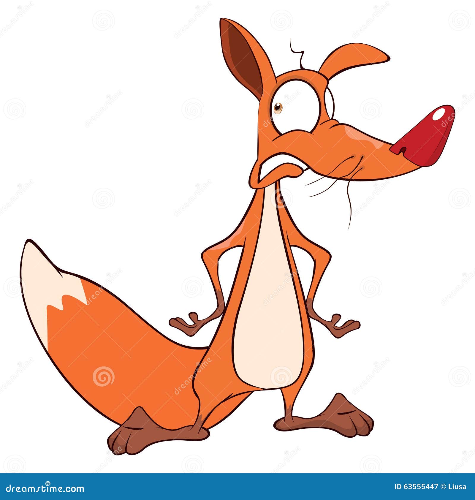 Young fox cartoon stock vector. Illustration of avatar - 63555447