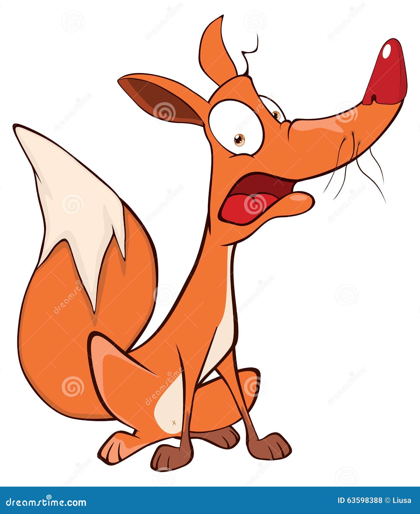 Young fox cartoon stock vector. Illustration of cartoon - 63598388