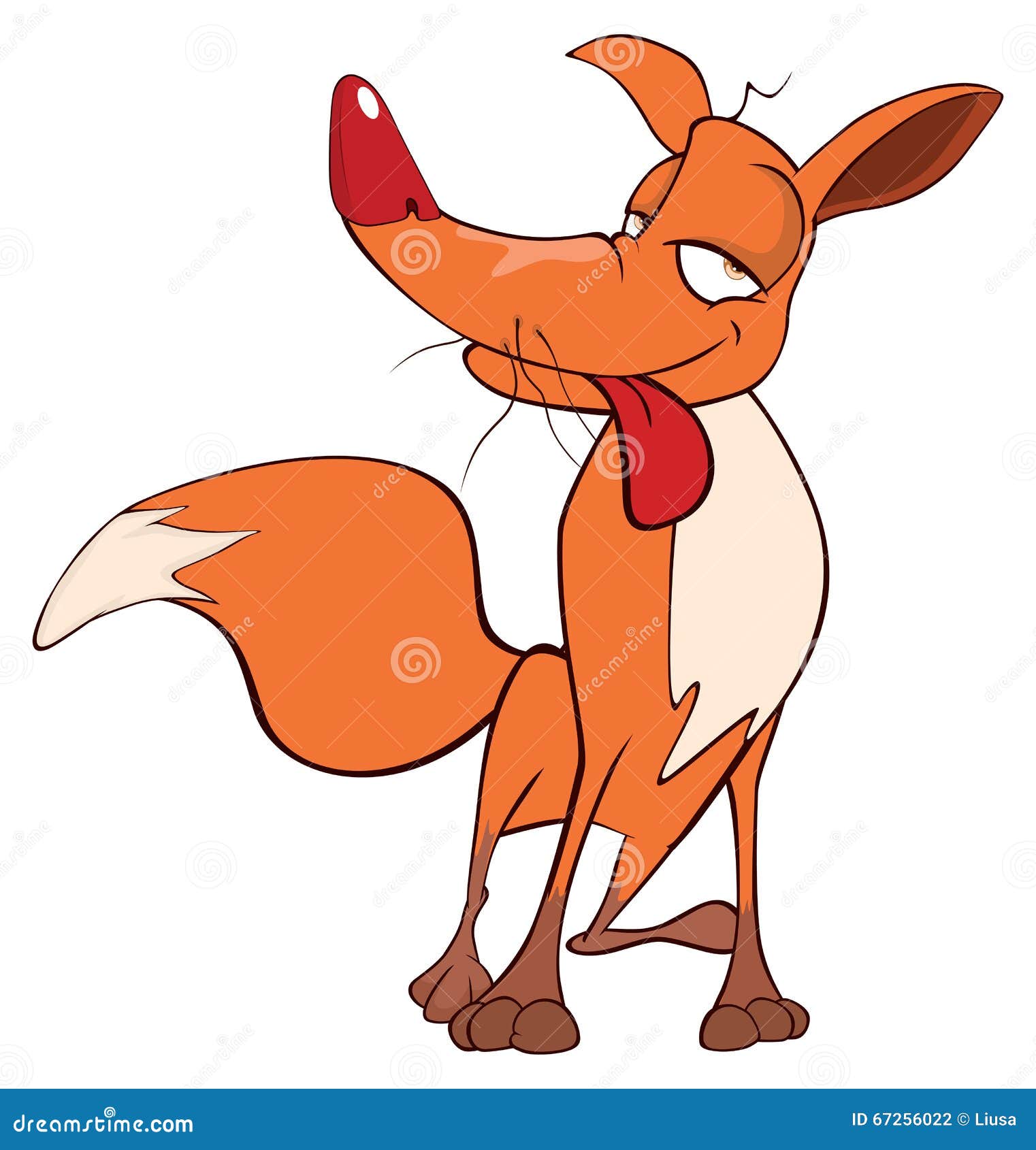 Young fox cartoon stock vector. Illustration of wildlife - 67256022