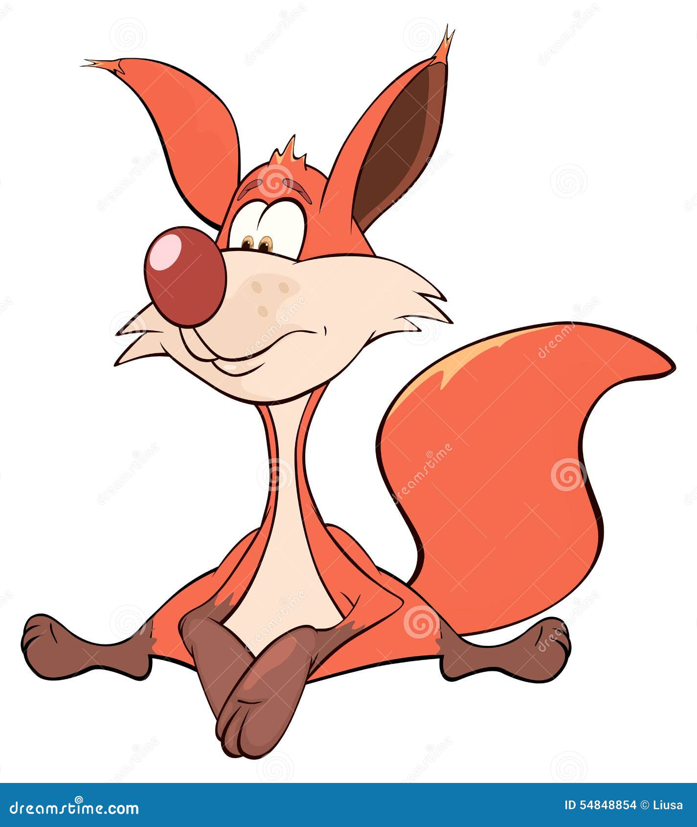 Young Fox Cartoon Vector Illustration | CartoonDealer.com #54848854