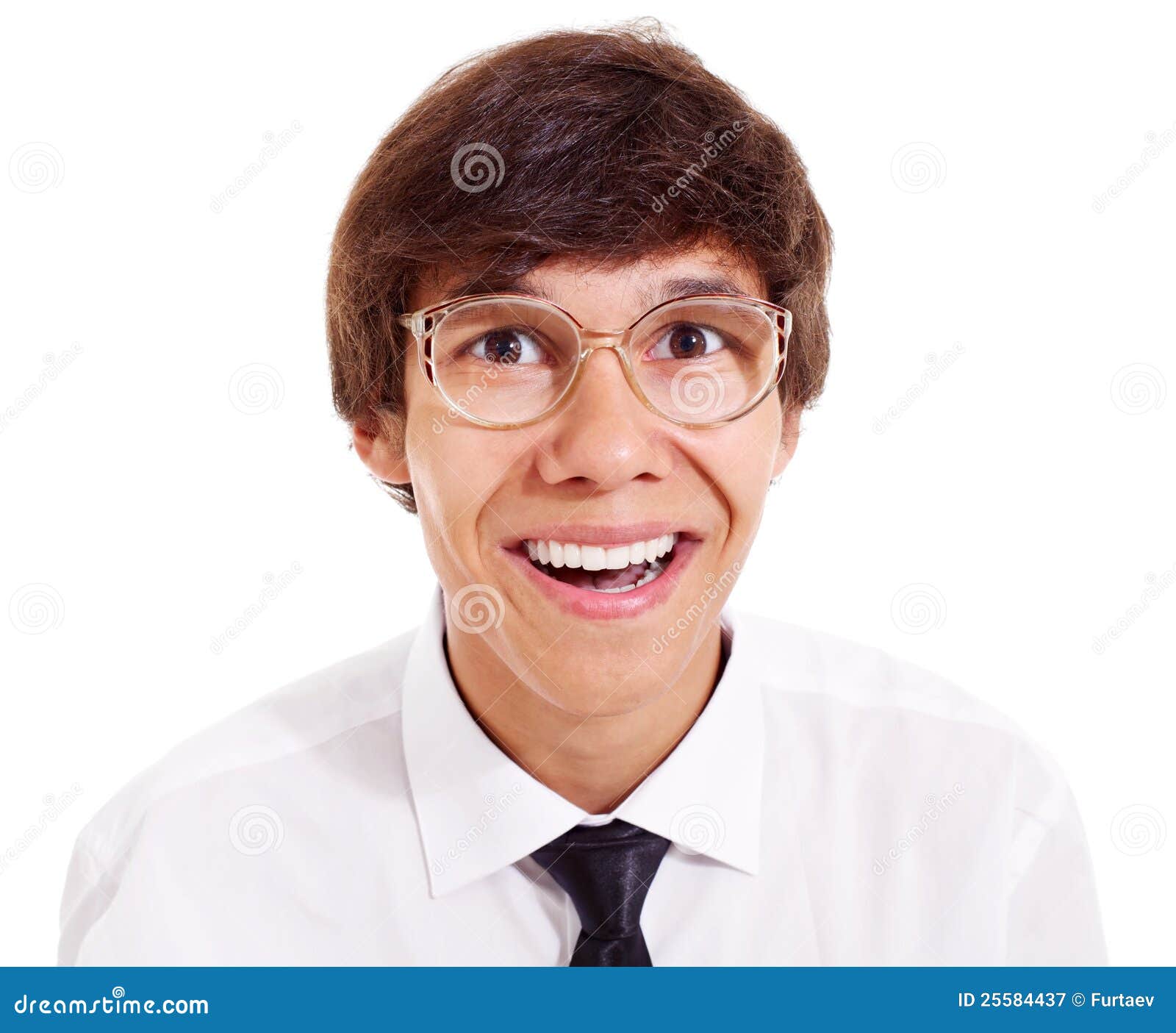 Young Freak Closeup Portrait Stock Image - Image of comic, nerd: 25584437
