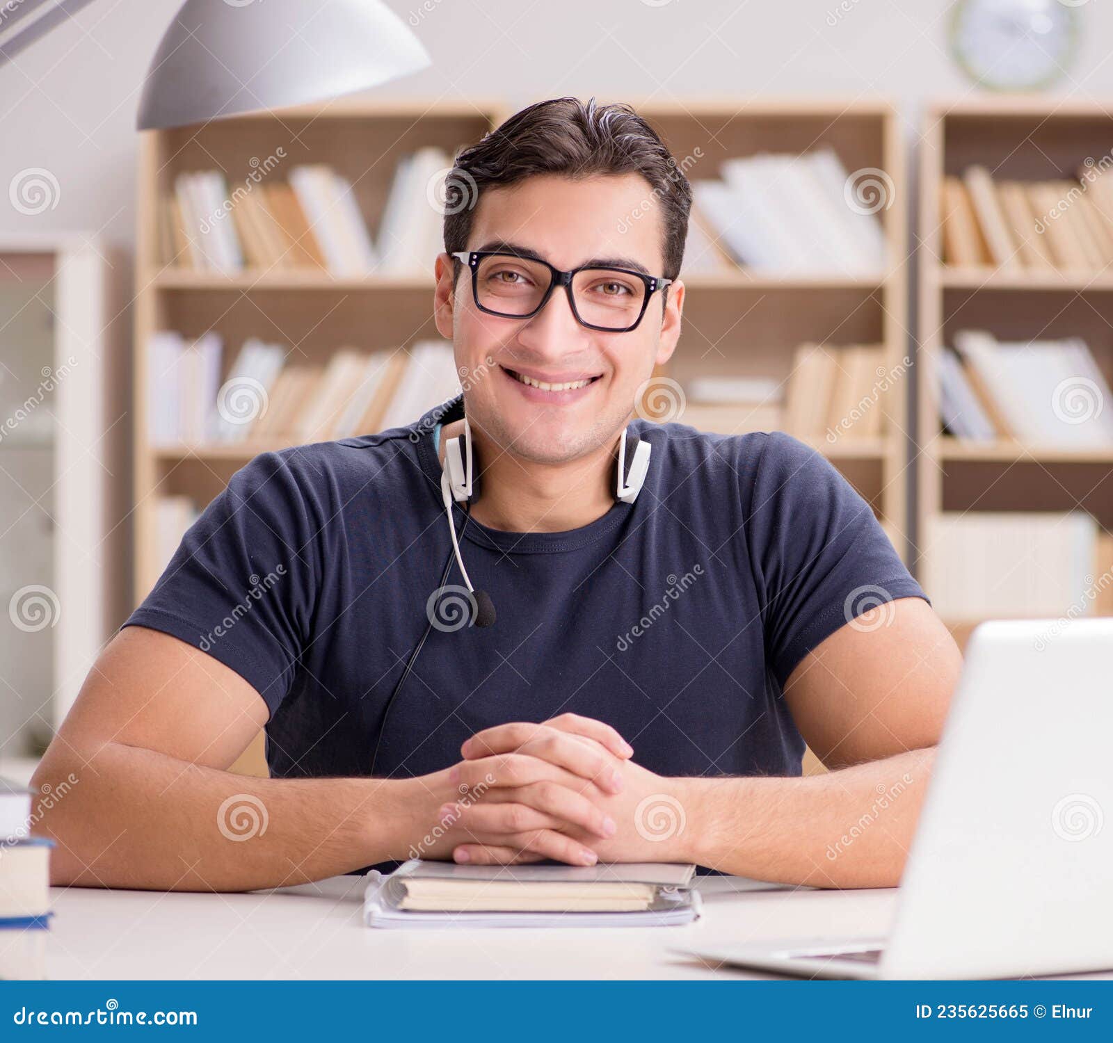 Young Freelance Worked Working on Computer Stock Image - Image of ...