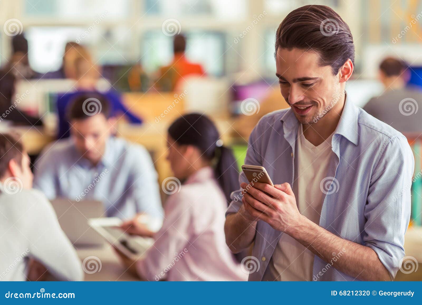 Young freelancers working stock photo. Image of communication - 68212320