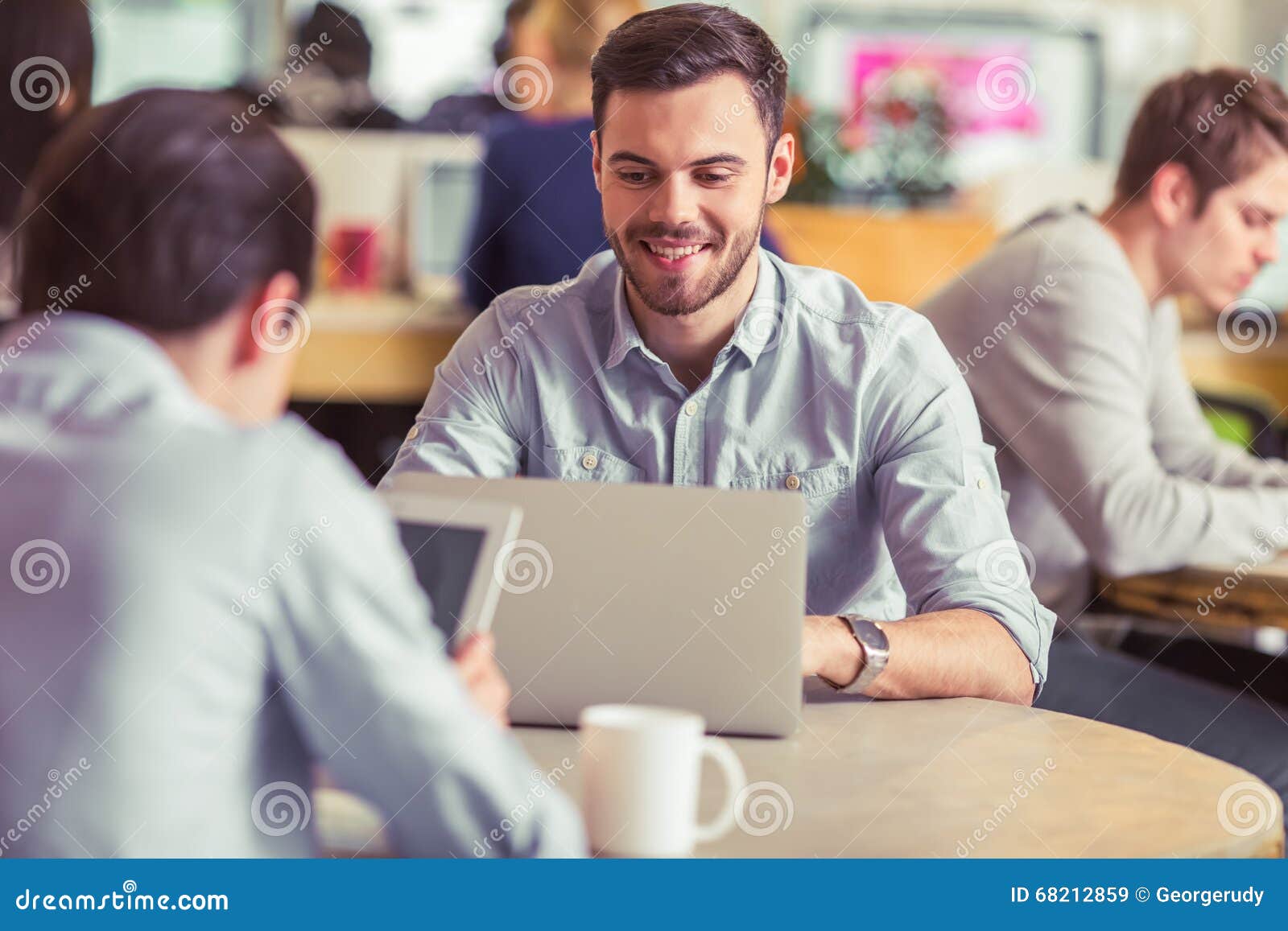 Young freelancers working stock image. Image of business - 68212859