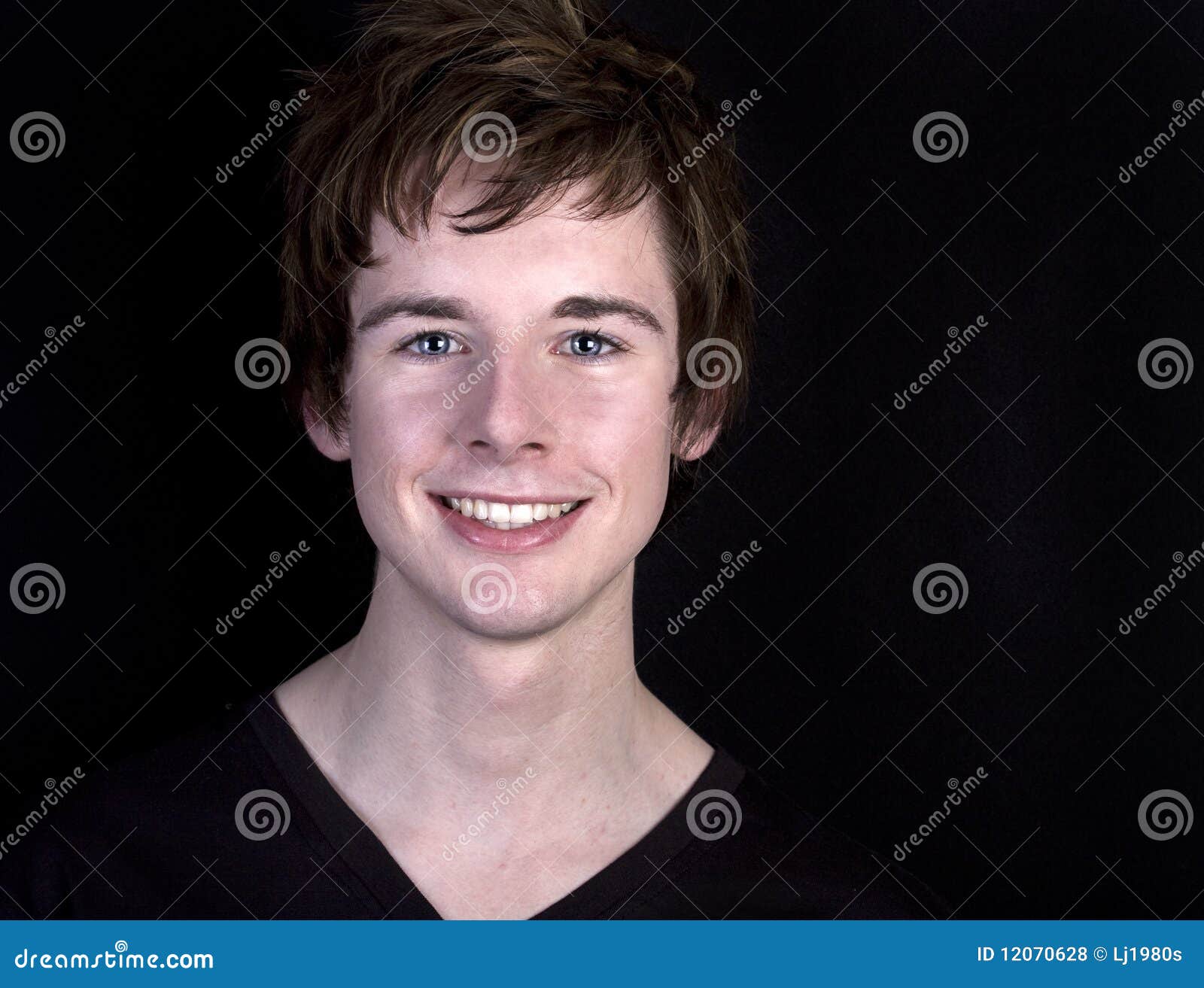 Young fresh faced man stock photo. Image of male, amused - 12070628