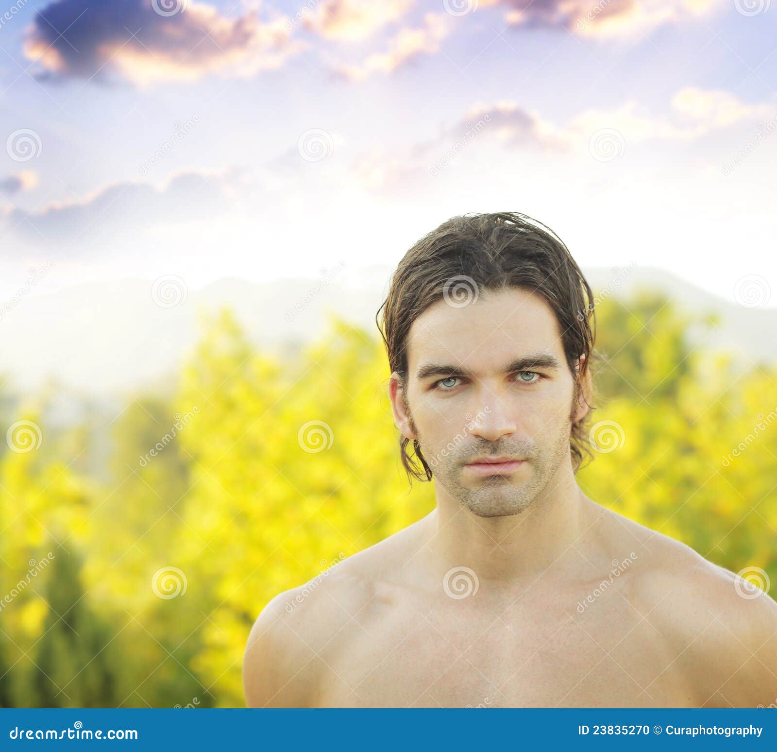 Young fresh man outdoors stock photo. Image of model - 23835270