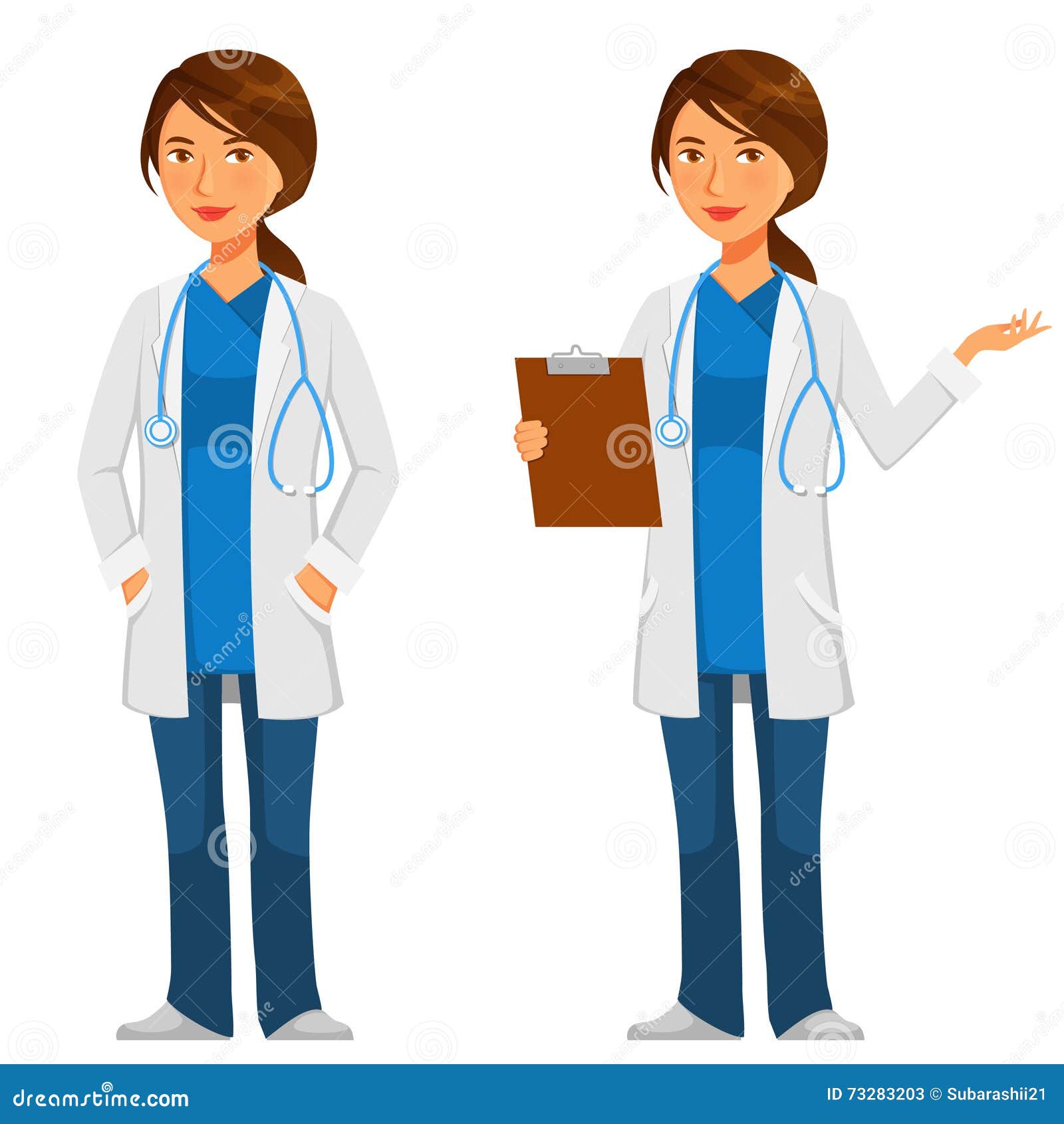 Young Friendly Doctor with Stethoscope Stock Vector - Illustration of ...
