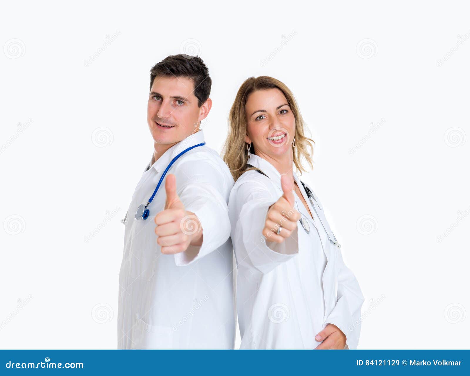 Young Friendly Medical Team with Thumb Up Stock Image - Image of ...