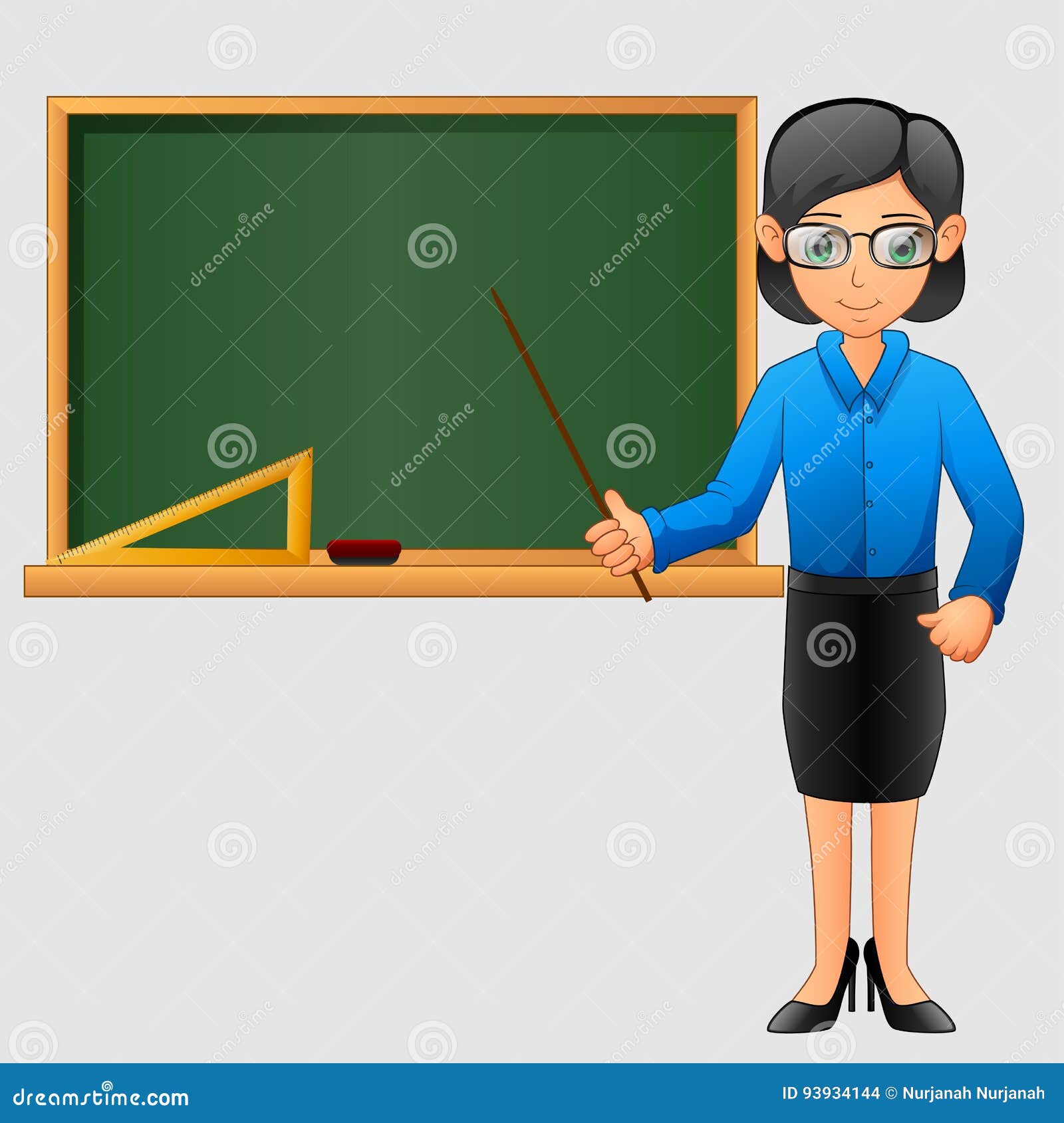 Young friendly teacher stock vector. Illustration of class - 93934144