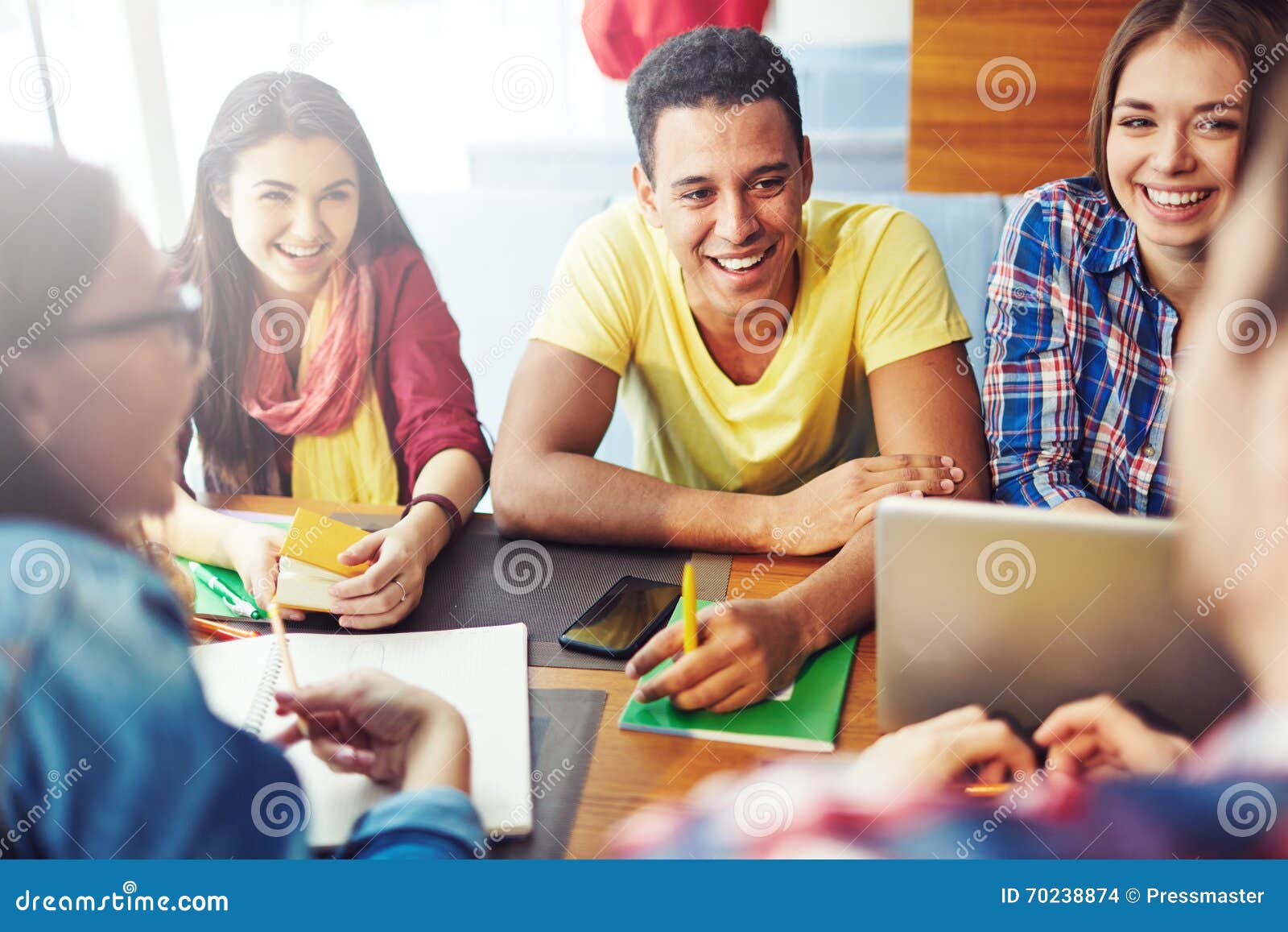 Young friends stock photo. Image of joyful, people, break - 70238874