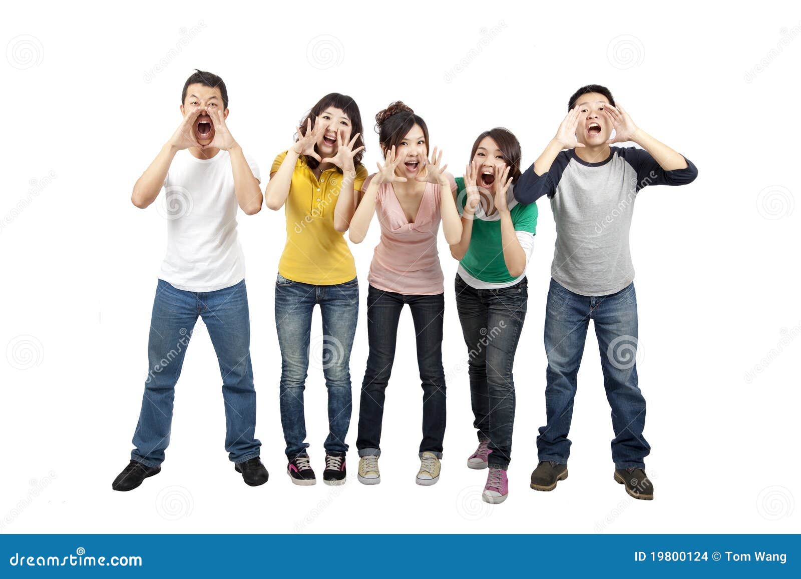 Young Friends Shouting Together Stock Photo - Image of beautiful ...