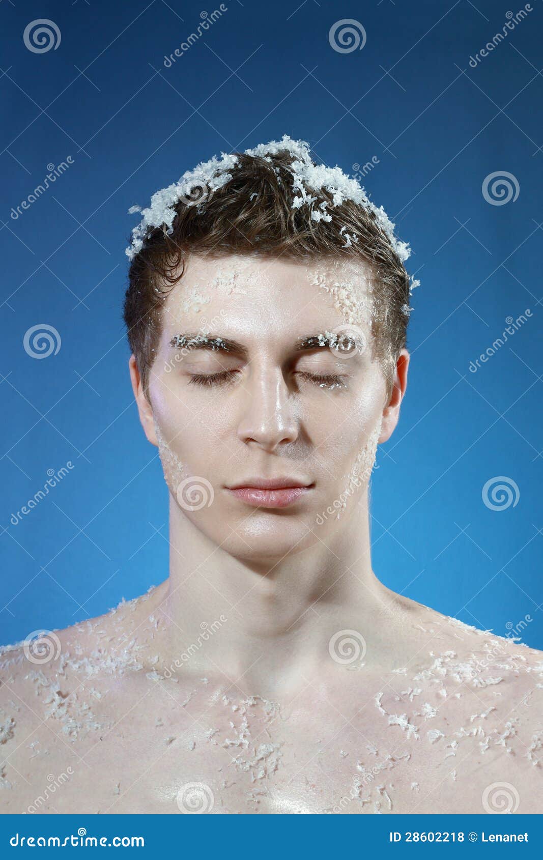 Young frozen man stock photo. Image of nature, adventure - 28602218