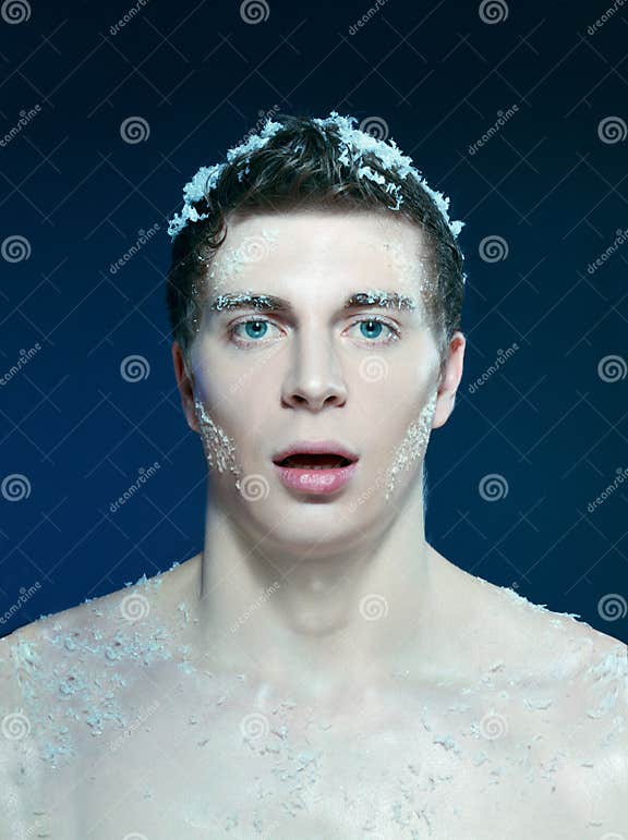 Young frozen man stock image. Image of body, face, hair - 28602271