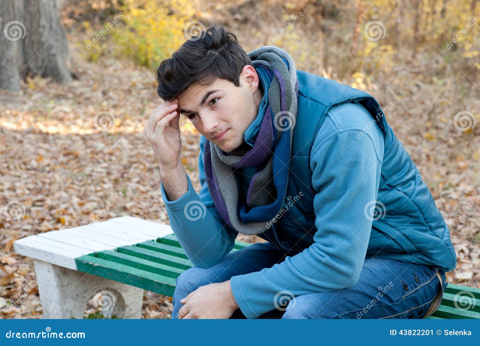 Young Frustrated Man Thinking about the Problems. Stock Image - Image ...