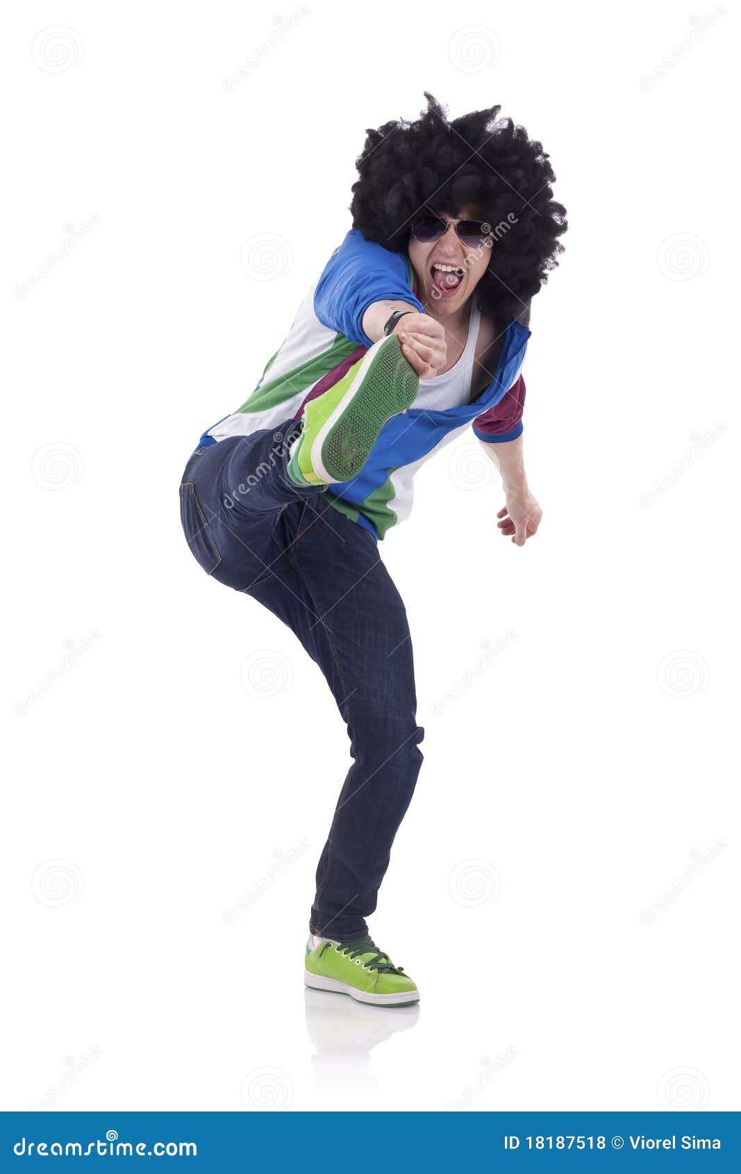 Young funky man dancing stock photo. Image of dance, costume - 18187518