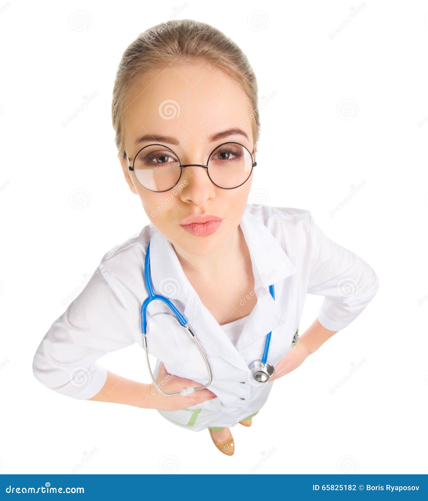 Young Funny Doctor Isolated Stock Photo - Image of background, care ...