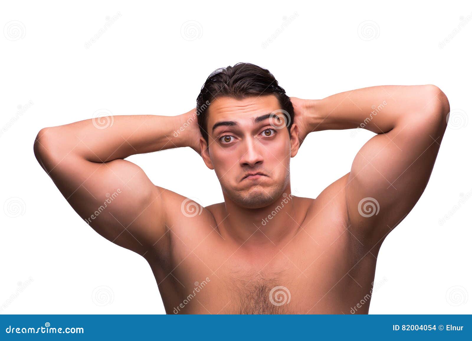 The Young Funny Man Isolated on White Stock Photo - Image of attractive ...