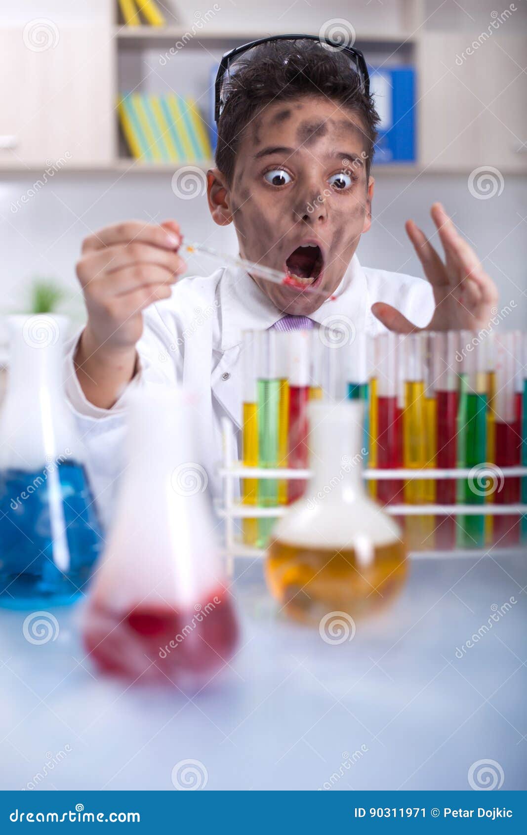 Young funny scientist stock image. Image of medicine - 90311971