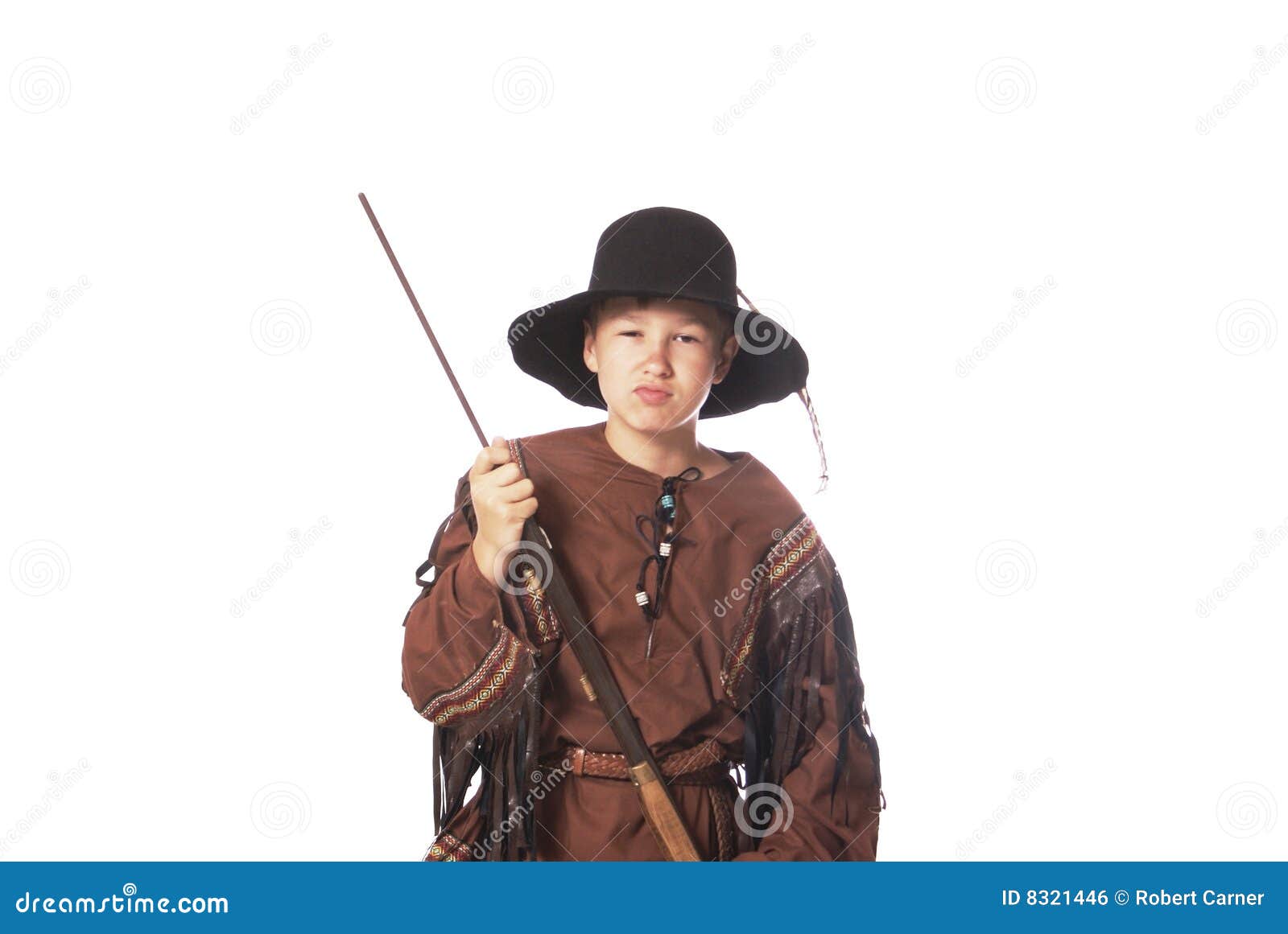 Young Fur Trapper from Early American History Stock Photo - Image of ...