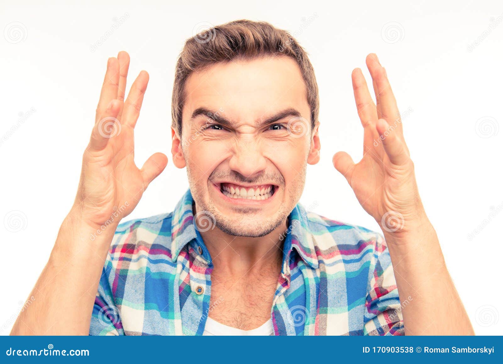 Young furious man in rage stock photo. Image of male - 170903538