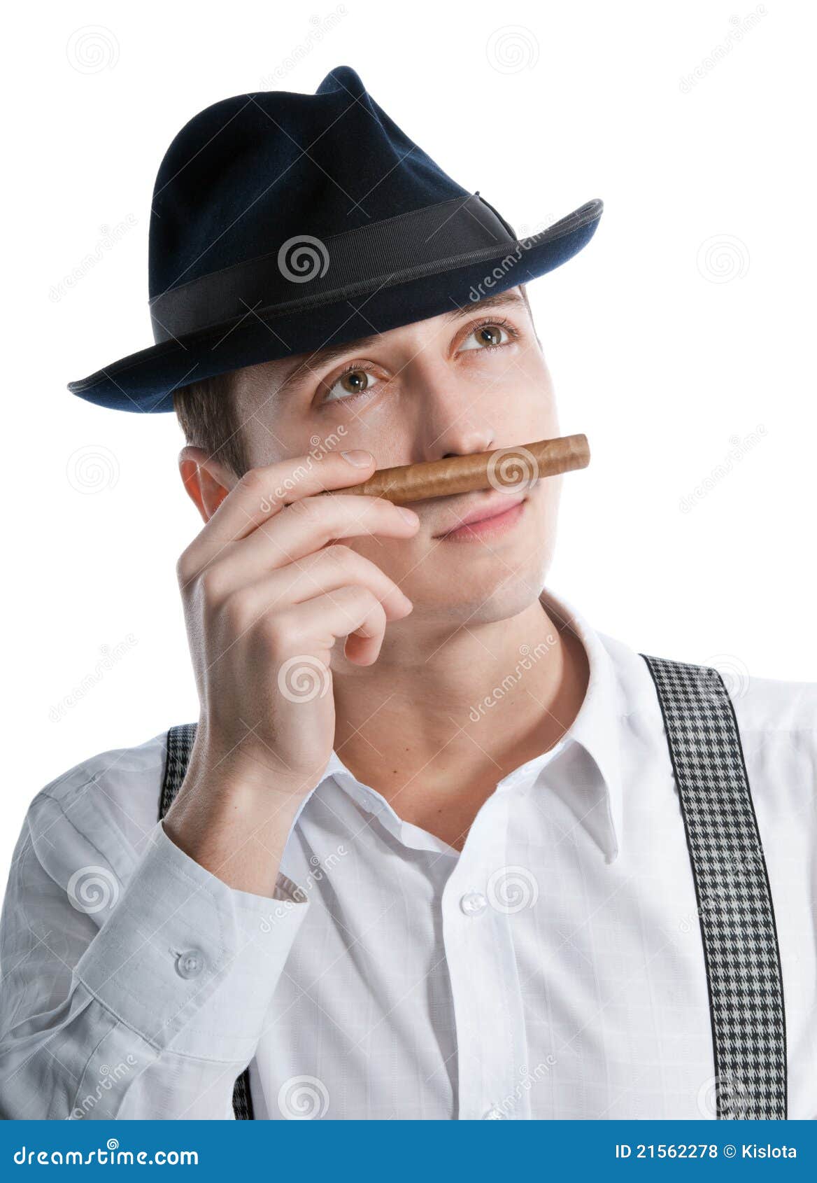 Young Guy Gangster With A Case And A Gun Stock Photo | CartoonDealer ...