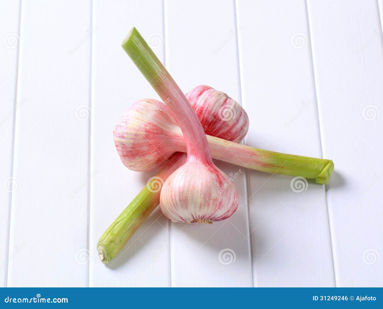 Young garlic stock photo. Image of stem, garlic, young - 31249246