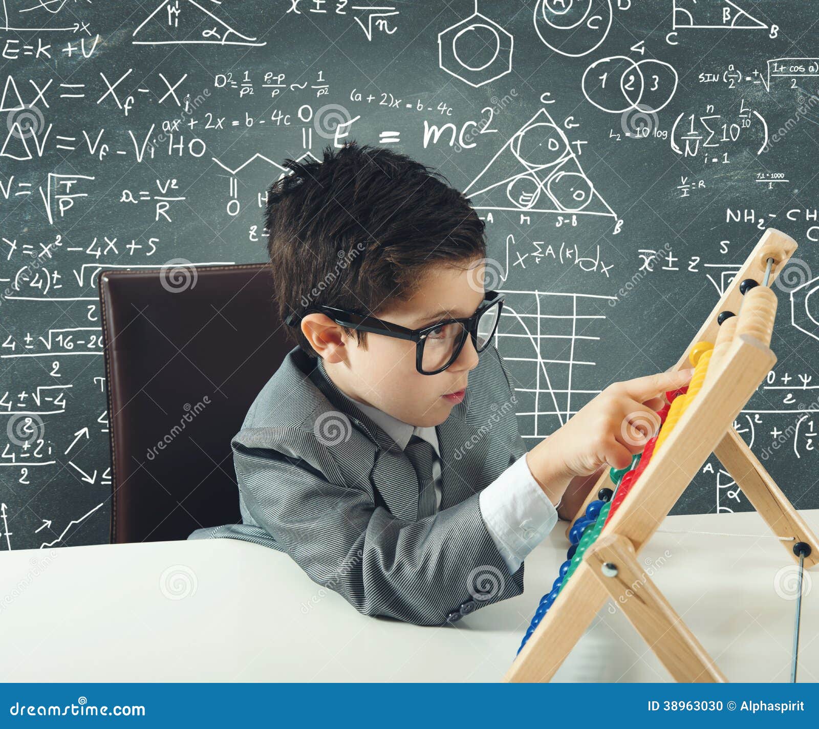 Young genius stock photo. Image of classroom, maths, intelligence ...