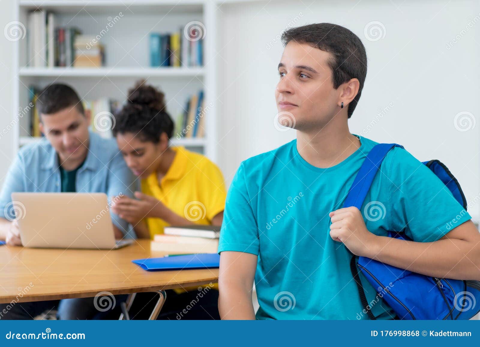 Young German Male Student with Group of Computer Science Students Stock ...