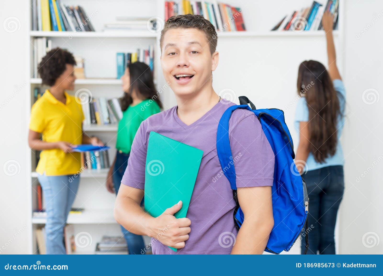 Young German Male Student with Group of Students Stock Image - Image of ...