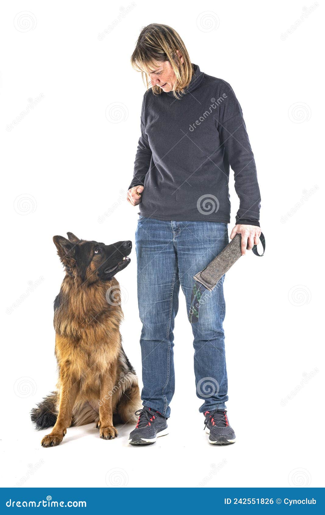 Young German Shepherd and Owner Stock Photo - Image of shepherd ...