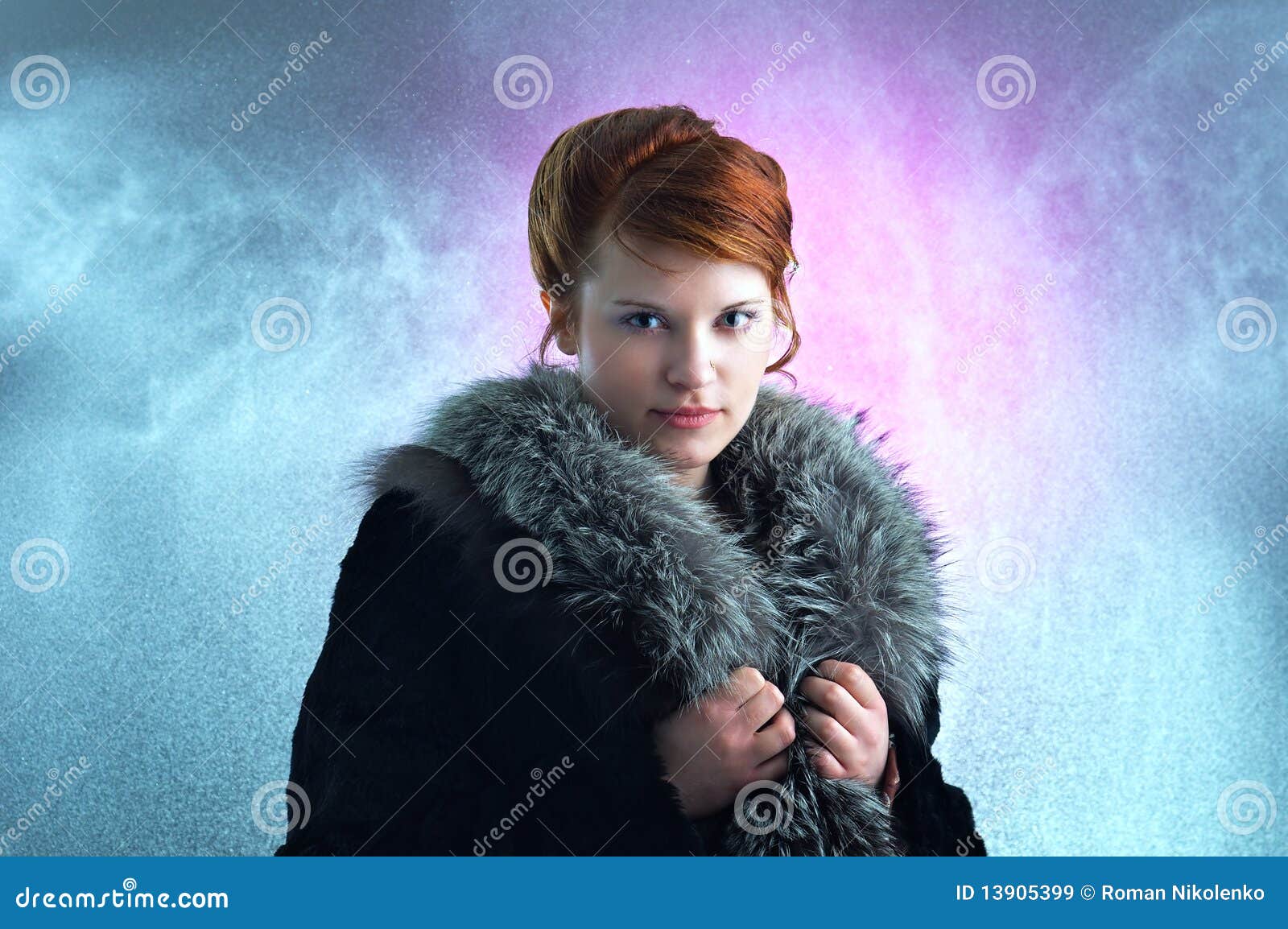 Young Ginger Lady Under the Rain Stock Image - Image of face, lady ...