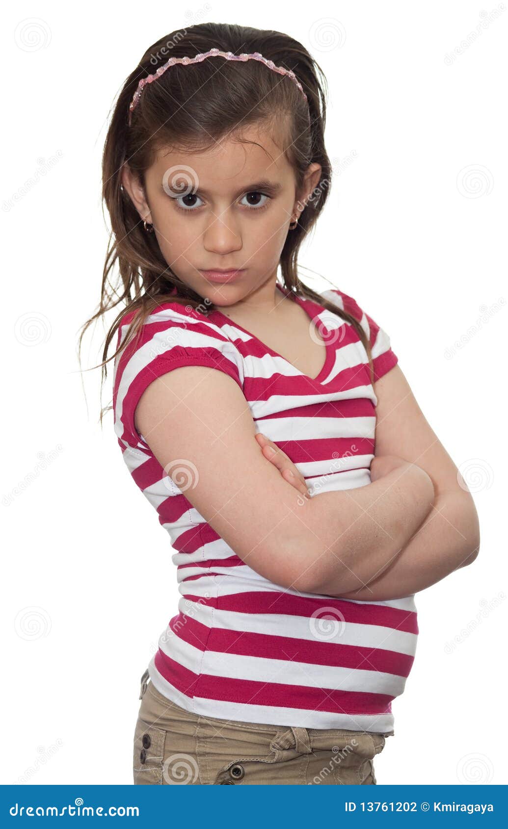 Young Girl with an Angry Look Stock Photo - Image of stand, face: 13761202
