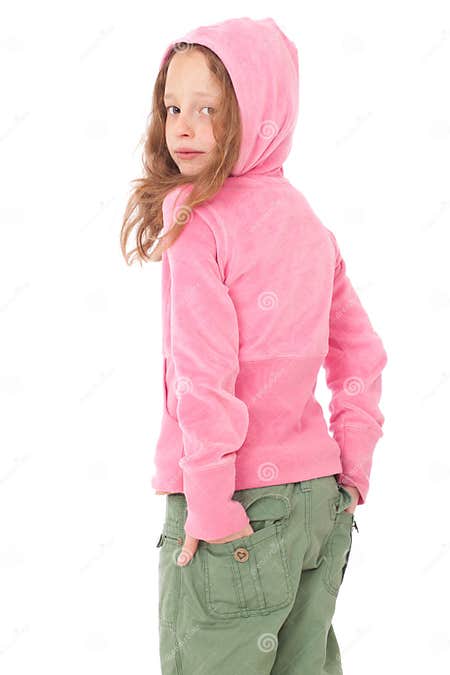 Young Girl with Back Turned Stock Image - Image of fashion, eyes: 19104043