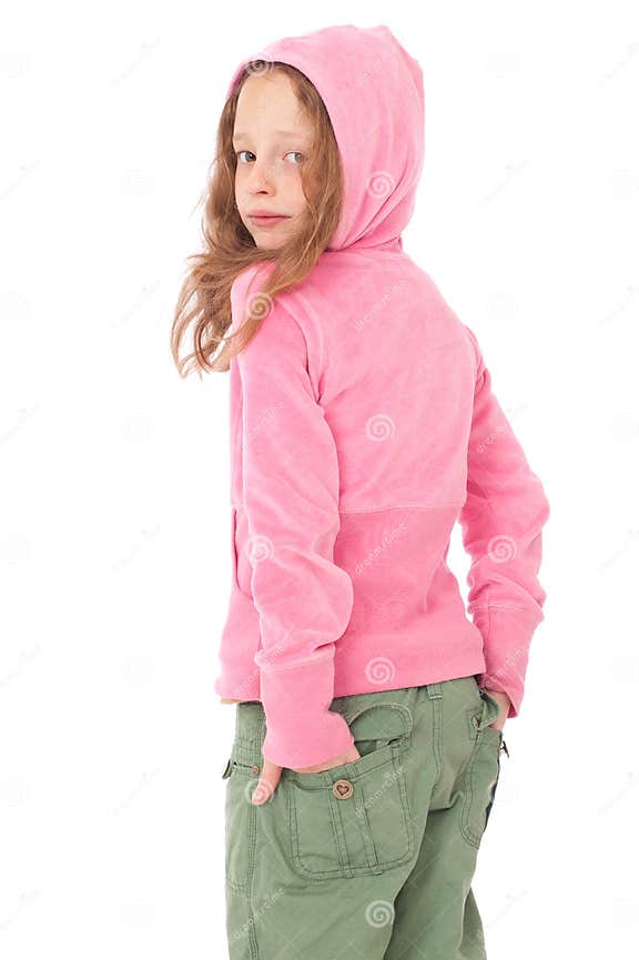 Young Girl with Back Turned Stock Image - Image of fashion, eyes: 19104043
