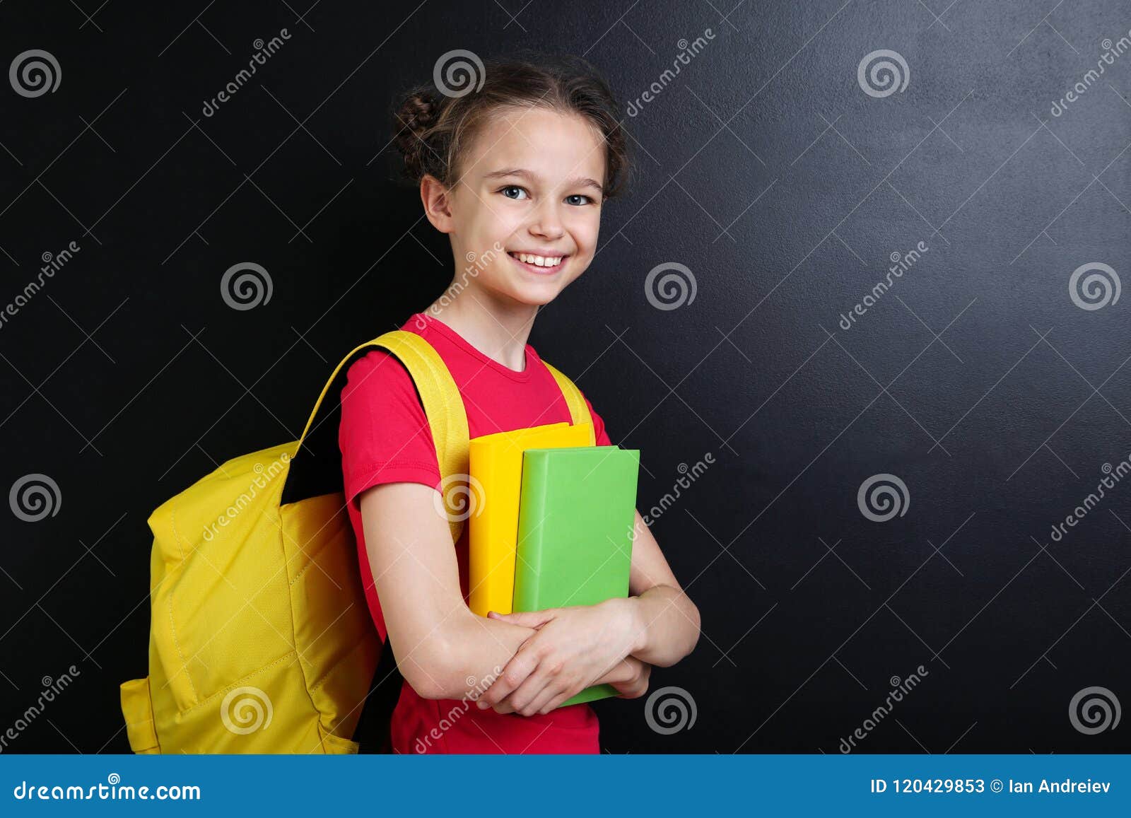Young girl with backpack stock image. Image of looking - 120429853 Young girl with backpack stock image. Image of looking - 120429853
