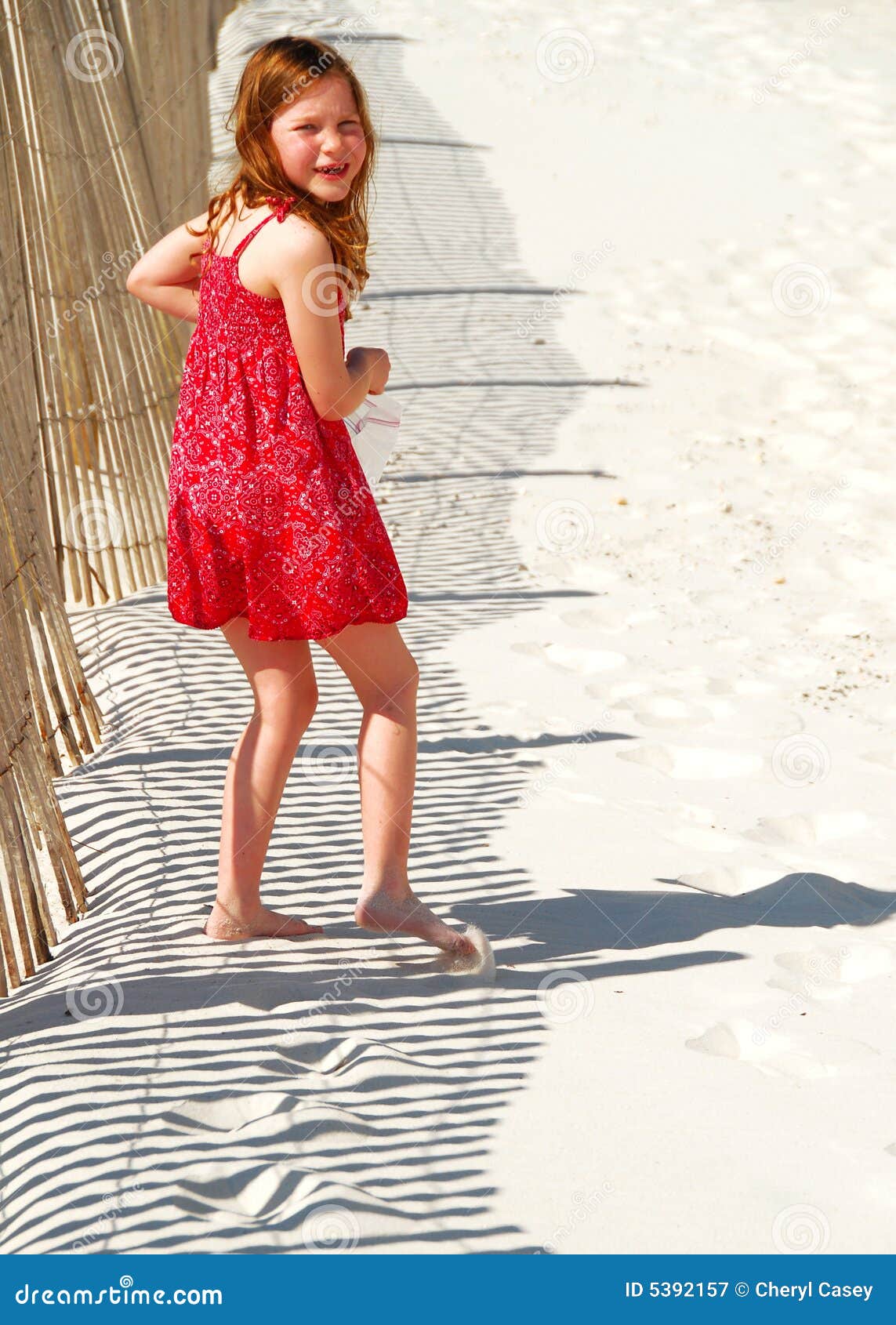 Young girl on beach stock image. Image of beach, coast - 5392157