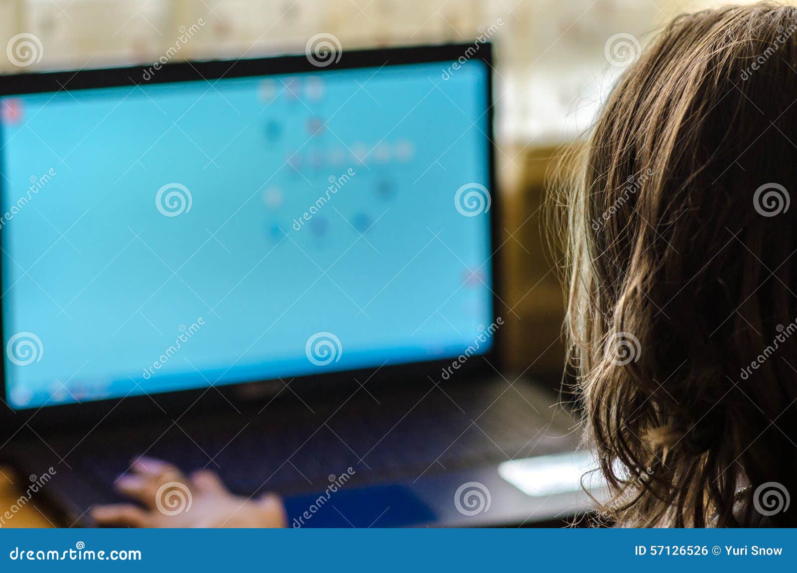 Young Girl Behind the Notebook Stock Photo - Image of business, descent ...