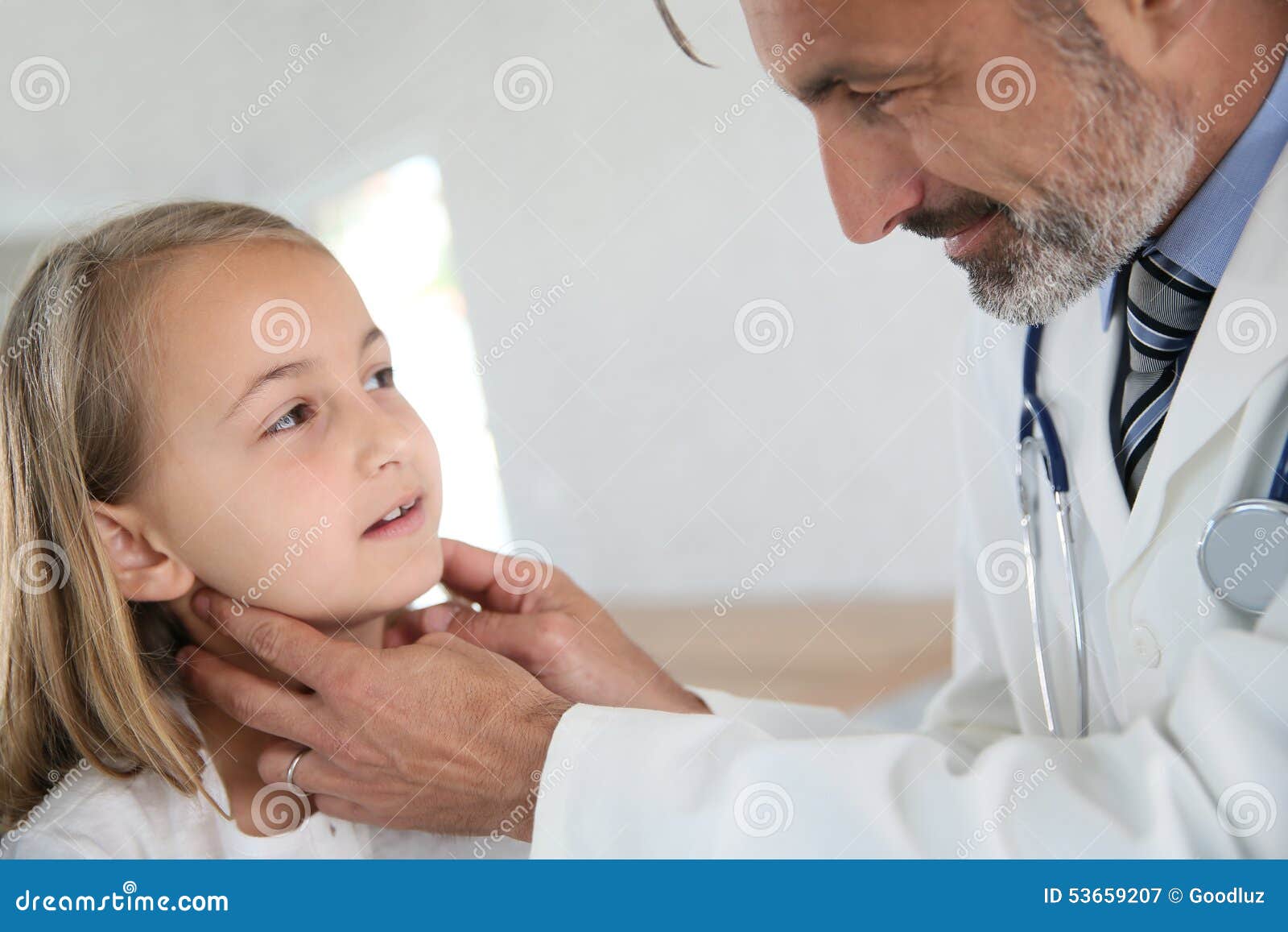 Young Girl Being Examined By Doctor Stock Image Image Of Examination People 53659207