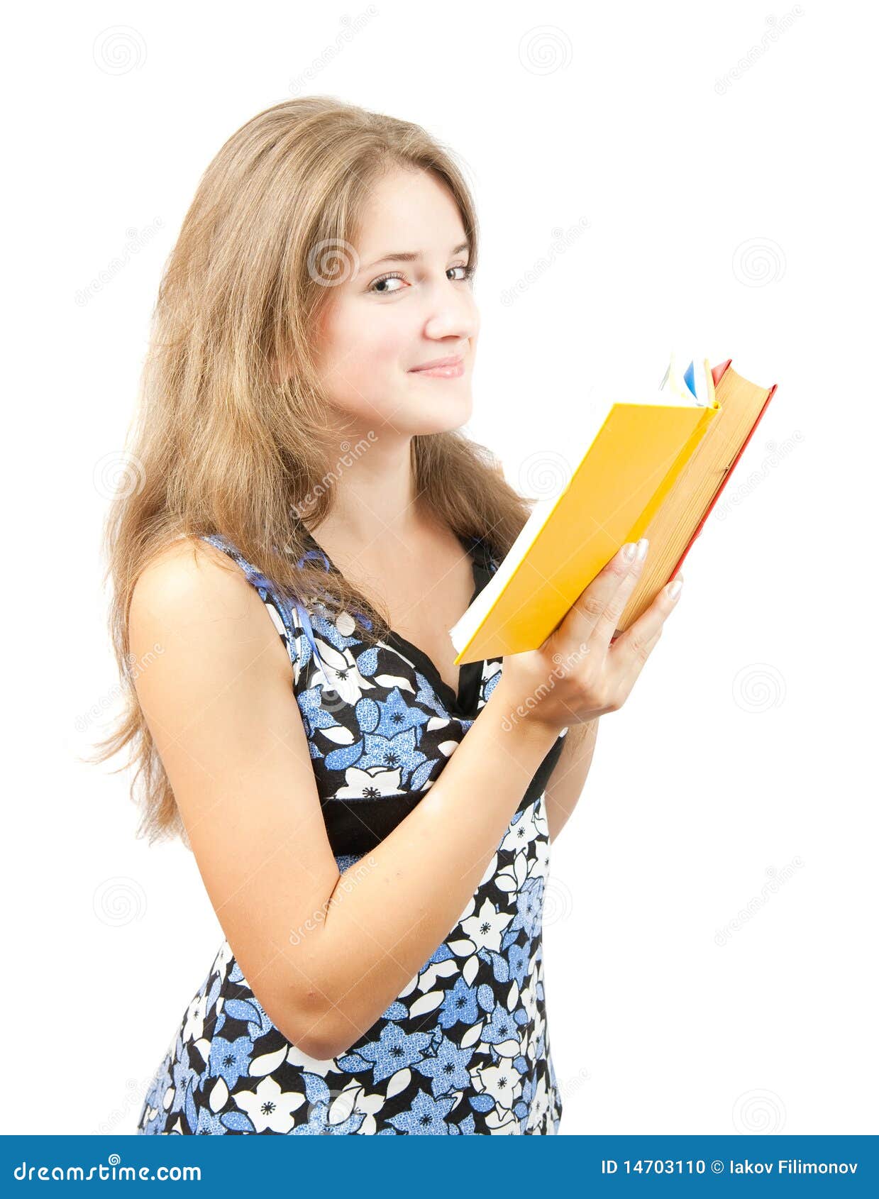 Young girl with book stock photo. Image of lifestyles - 14703110