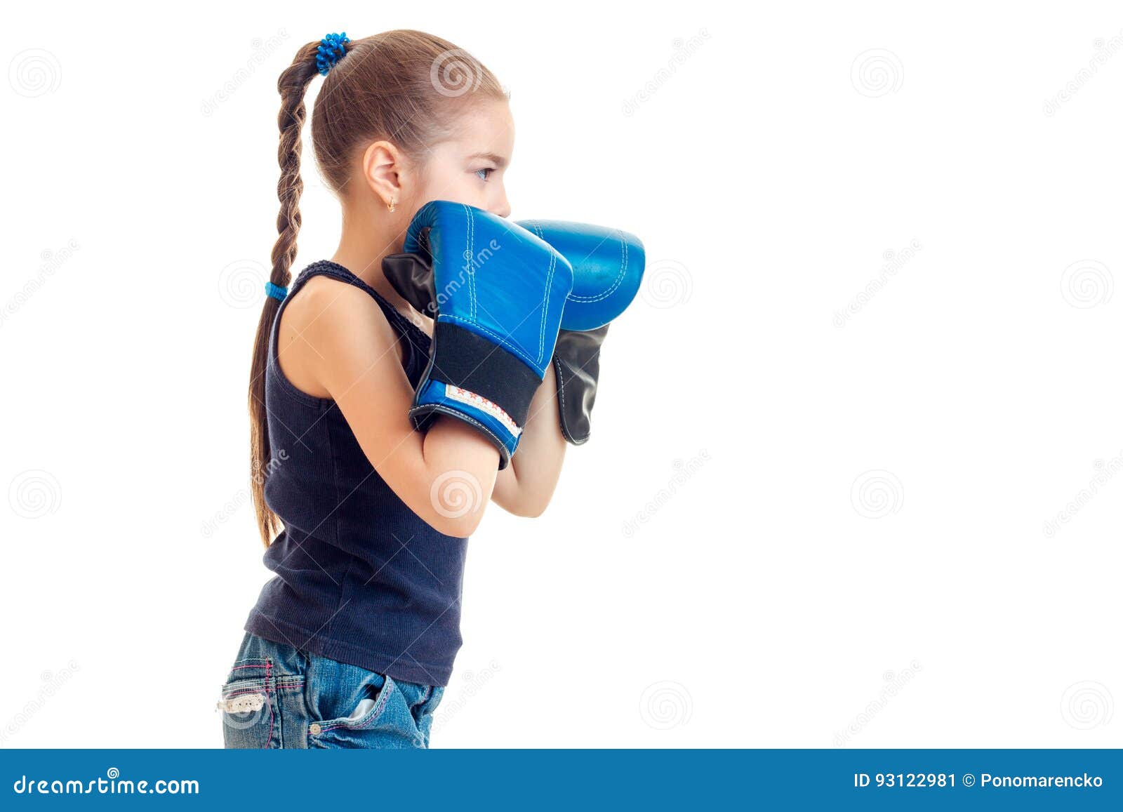 Young Girl on Boxing Practice Stock Image - Image of person, concept ...