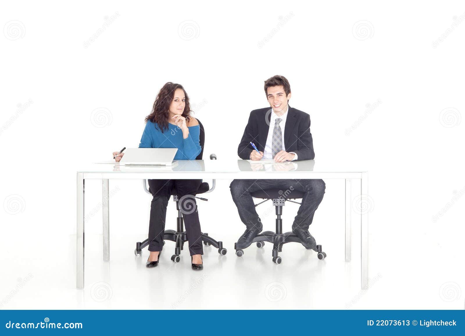 Young Girl and Boy Working at Their Desk Stock Image - Image of school ...