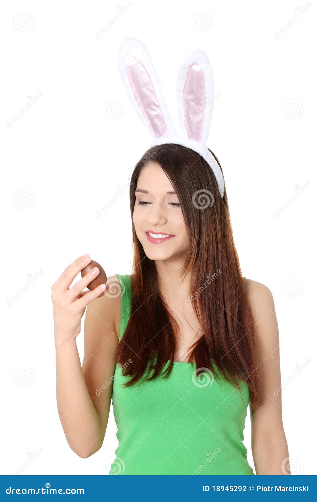 Young girl with bunny ears stock photo. Image of enjoy - 18945292