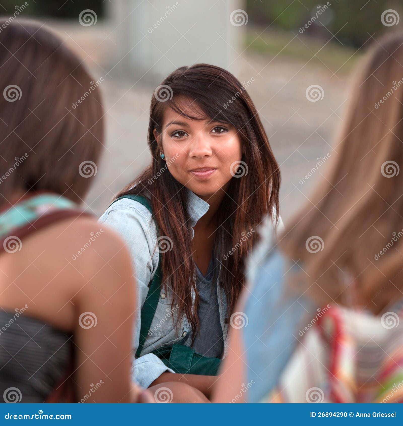 Young Girl with Calm Smile stock photo. Image of cheerful - 26894290