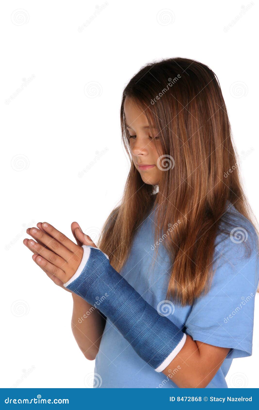 Young girl with cast stock photo. Image of caucasian, fashion - 8472868