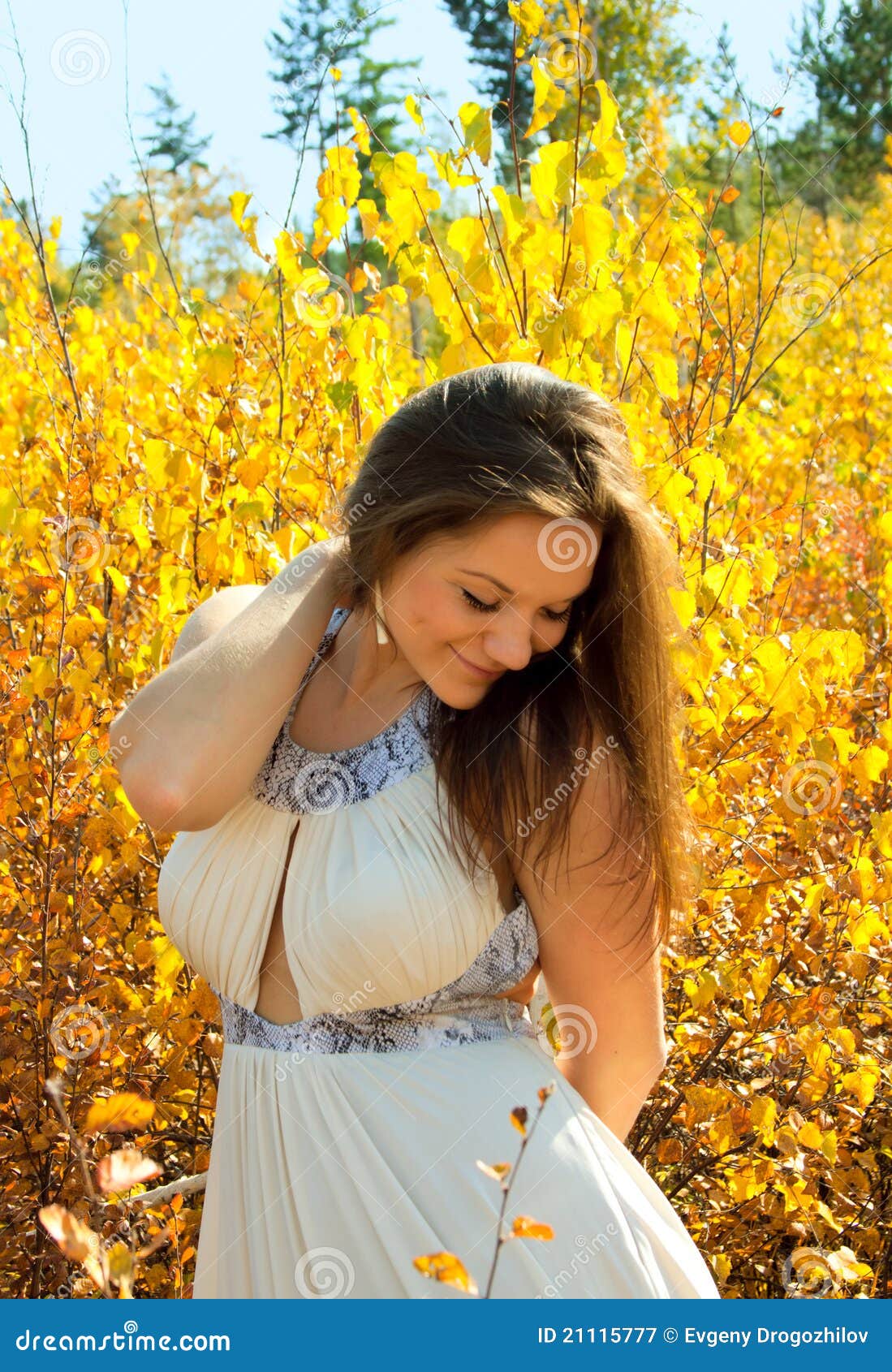 Young Girl in a Countryside Stock Image - Image of love, long: 21115777